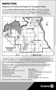 Inspection of Herbicide Project for Temagami Forest